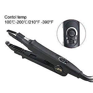 TopWigy Professional Hair Extensions Tool Hair Connector Fusion Heat Iron Connector Wand Temperature Adjustable Melting Tool with US Plug