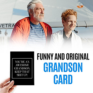 Grandson Birthday Card - Easter Card for Grandson - Funny Card for Grandson - Happy Birthday Grandson - Graduation Card Grandson - Valentine's Day Card Grandson - Grandson Card