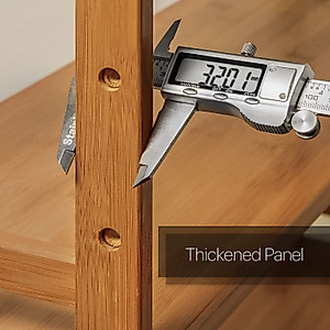 MoNiBloom Bamboo 2-Tier Bookshelf Bookcase Storage Organizer Plant Flower Stand, Utility Shelf Rack for Living Room Bathroom Balcony Table Home, Natural