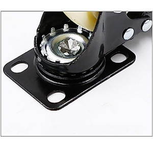 Wheel Small Castor Wheels Moving Caster Wheels Trolley Furniture Caster Nylon Swivel Plate Wheels,Double Bearing,Replacement Castors for Carts Workbench,White,Pack of 4