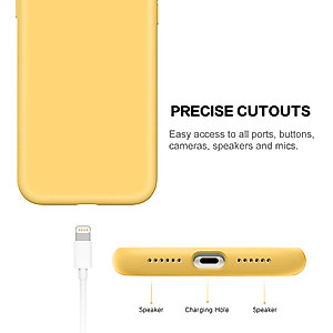 BENTOBEN for iPhone XR Cases, Liqud Silicone Gel iPhone XR Phone Case with Anti-Slip Microfiber Lining Hard Back Rubber Bumper Shockproof Full-Body Protective Case Cover for iPhone XR 6.1", Yellow