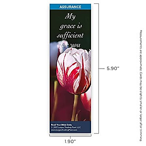 Christian Bookmark with Bible Verse, Pack of 25, Assurance Themed, My Grace is Sufficient for You, 2 Corinthians 12:9