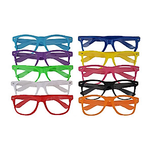 Art+Social 10 Black Nerd Glasses - Clear Lenses