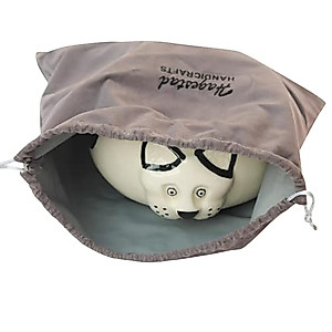 Ceramic Yarn Bowl Large 7in x 4in for Knitting and Crocheting with Free Travel Pouch and Crochet Hooks