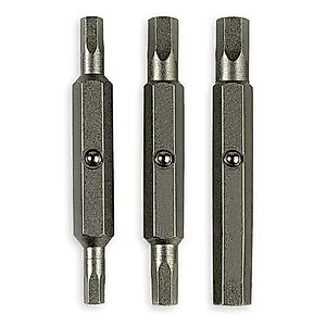 3 Piece Screwdriver Bit Set, 1/4"
