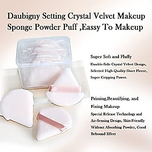 Powder Puff Daubigny 6 PCS Powder Puff Makeup Puff Face Soft Triangle Powder Puffs for Loose Powder Mineral Powder Body Powder Velour Cosmetic Foundation Sponges Blender Beauty Makeup Tools(Nude)