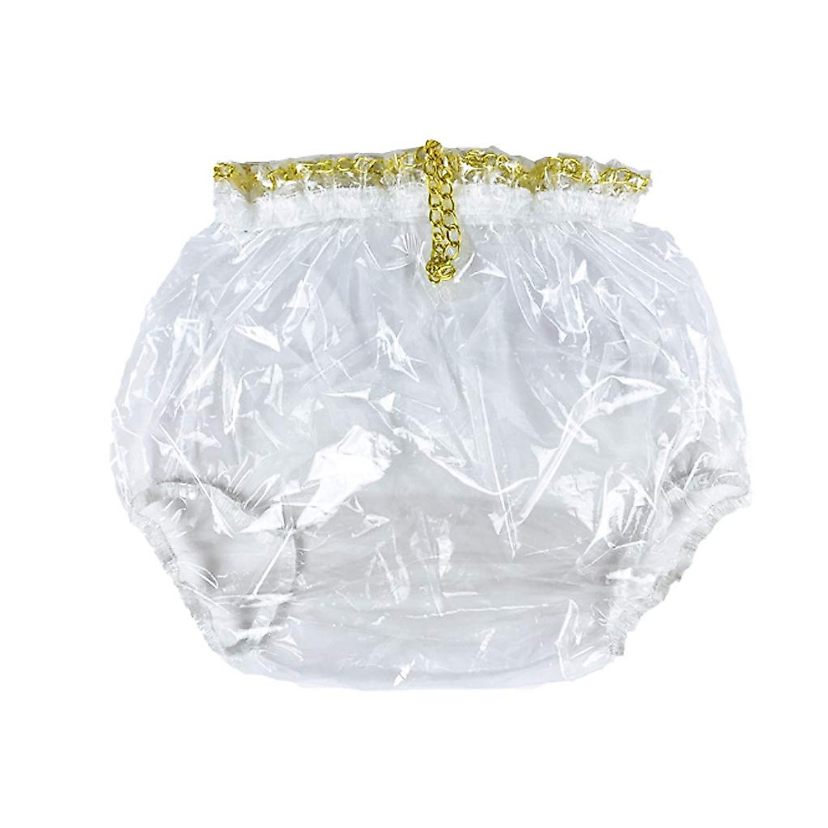 Haian Pull-On Locking Plastic (PVC&EVA) Pants (Glass Clear, Large)