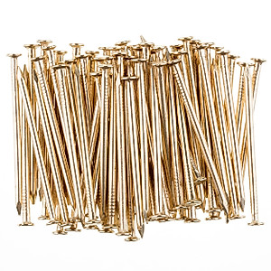 Mr. Pen- Nail Assortment Kit, 600 Pcs, 4 Sizes, Gold, Small Nails, Nails for Hanging Pictures, Finishing Nails, Wall Nails for Hanging, Pin Nails, Hardware Nails, Assorted Nails, Galvanized Nails.