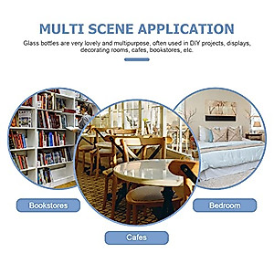 Tofficu Glass Jar Bottle with Cork Heart Shaped Wishing Bottle Plants Showing Bottle Desktop Hydroponic Plant Vase for Home Wedding Party Decoration