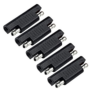 SAE Polarity Reverse Adapter Connector 2 Pin SAE Polarity Switching Adapter SAE Quick Disconnect Plug For SAE To SAE Extension Cable Solar Panel Automotive Battery Maintainer Power Charger (2 pack)