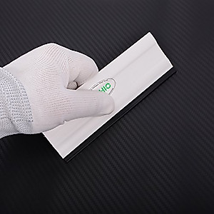 FOSHIO 6 Inch Rubber Squeegee for Kitchens, Glass, Shower and Car Windows, Pack of 3 (White)