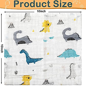 Kenning 30 Pieces Muslin Baby Washcloths for Newborn 10”x10” Soft Absorbent Muslin Burp Cloths Wash Clothes Baby Face Towels for Toddler Boy Girl Shower Gift Baby Registry