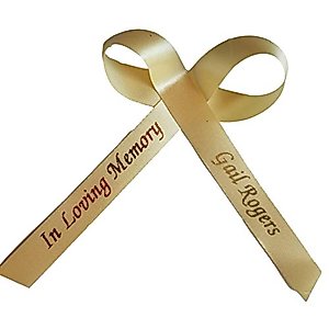 Personalized Ribbons for Bridal Shower Wedding Party Favors or Baby Showers, Fully Assembled - Custom Made Pack of 25