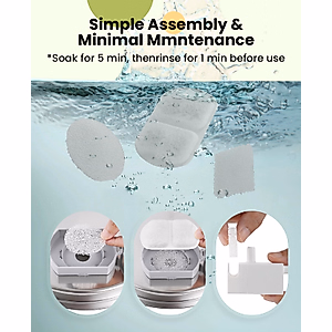 oneisall Dog Water Fountain for Large Dogs,7L/230oz/1.8G Stainless Steel Dog Fountain Super Quiet with Triple Filtration,Great for Large Dogs Cats and Multi-Pet Home (8Set Filters for 7L Dog Fountain)