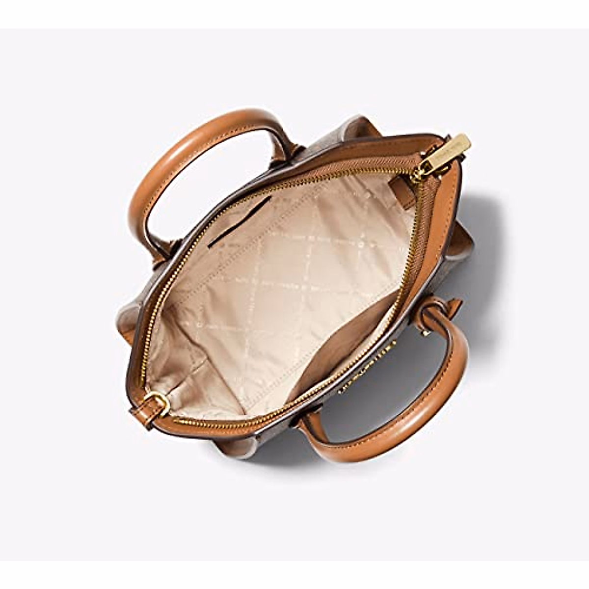 Michael Kors Avril Small Logo Top-Zip Satchel - Brown