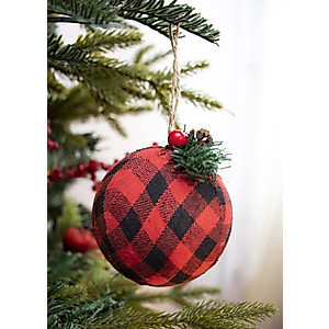 Burlap Christmas Hanging Ornaments, Farmhouse Rustic Christma Decorations, Natural Jute Ball Ornaments for Xmas Holiday Party Home Decor 12Pcs