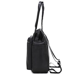 Kah&Kee Feaux Leather Convertible Backpack Tote Bag Casual Travel Daypack 2way for Women Man (Tan Pink)