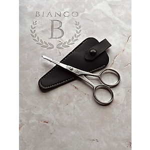 Bianco Instruments Nose Hair Scissors for Men and Women, Rounded Tip | Stainless Steel | Made in USA
