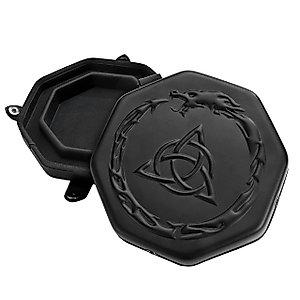 Soar Forge Dice Tray for DND and RPG - Premium Celtic Knot and Dragon Design - Perfect Dice Rolling Tray to Protect Dice for D&D - Compatible with Dungeons and Dragons and Other RPG