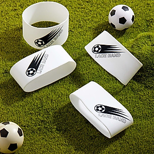 Patelai 4 Pcs Soccer Cleat Lace Cover Football Shoe Band Soccer Shoe Cover Football Cleat Bands Youth Adult for Season(Youth,White)