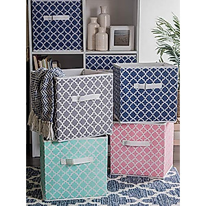 DII Non Woven Polyester Storage Bin, Pink Sorbet, Small Set of 4