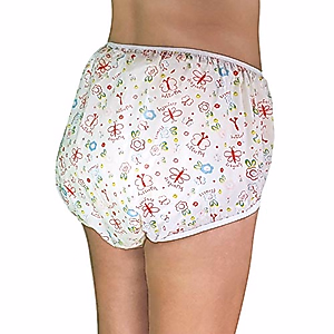 Rearz - Plus Size Plastic Pants - White Butterfly (2 Pack) (4X-Large)
