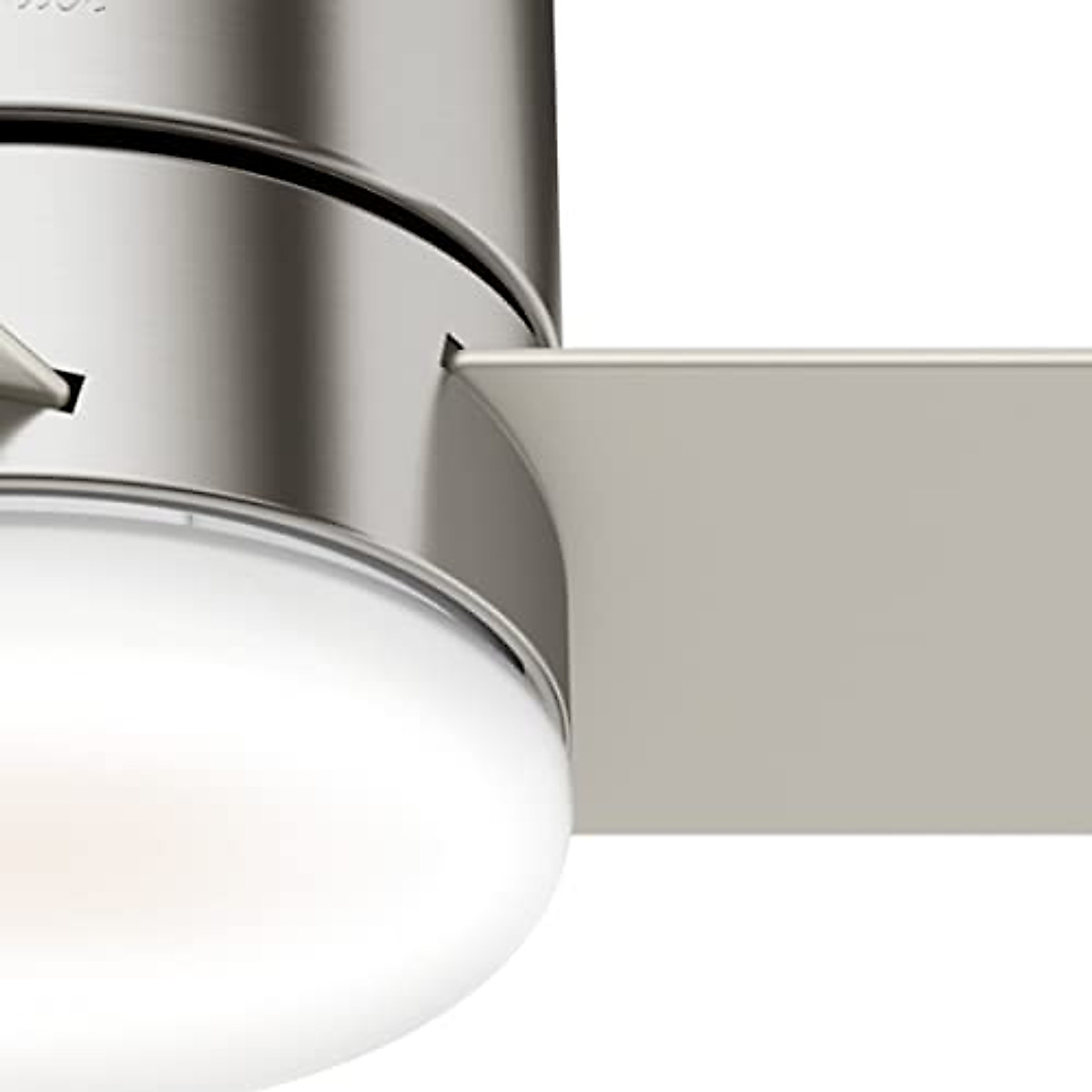 Hunter Fan Company 44" LED Kit 59454 Minimus 44 Inch Low Profile Ultra Quiet Ceiling Fan with Energy Efficient Light and Remote Control, Brushed Nickel Finish