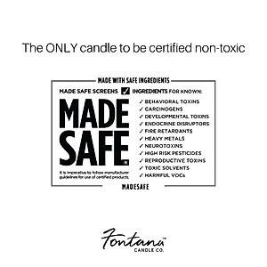 Fontana Candle Co - Pure Vanilla Candle 9 oz | Lightly Scented Candle | Made from Beeswax and Coconut Oil | Essential Oil | Wood Wick | Long Lasting | Clean Burn and Non Toxic