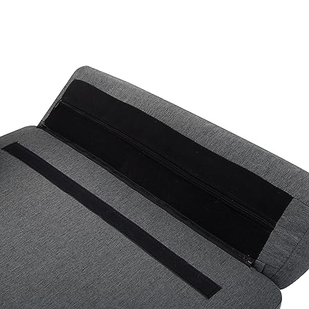 FULife Modern Convertible L-Shaped Corner Sofa for Living Room,Upholstered Accent Modular Sectionals Sofá Couch Bed for Home Office, Dark Gray with Chaise Lounge&Detachable Pillow-Top Armrest