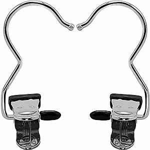 DKKO 12 PCS Rustless Clips Space-Saving Clothes Peg Laundry Hook Hanging Portable Heavy Duty Clothes Pin Bras Socks Bath Towel Underwear Home Travel Utility Hooks