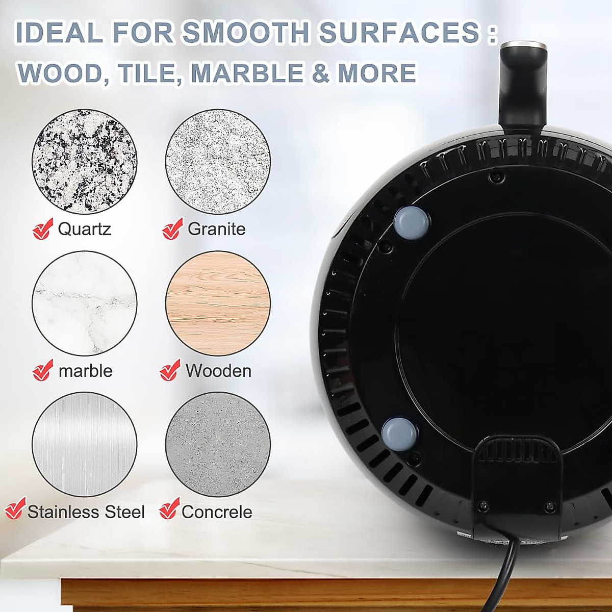 Appliance Sliders, 16pcs Self Adhesive Small Kitchen Sliders Teflon Appliance Mover for Countertop Stand Mixer, Coffee Maker, Air Fryer, Food Processor,Pressure Cooker