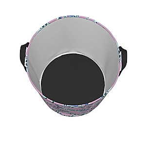 FeHuew Snow Leopard Trendy Colored Collapsible Laundry Basket with Handle Waterproof Hamper Storage Organizer Large Bins for Dirty Clothes,toys