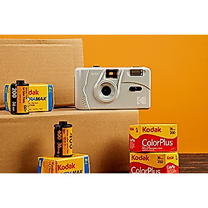 Kodak M35 Reusable M35 35mm Film Camera, Fixed-Focus and Wide Angle, Build in Flash and Compatible with 35mm Color Negative or B/W Film (Film and Battery NOT Included) (Grey)