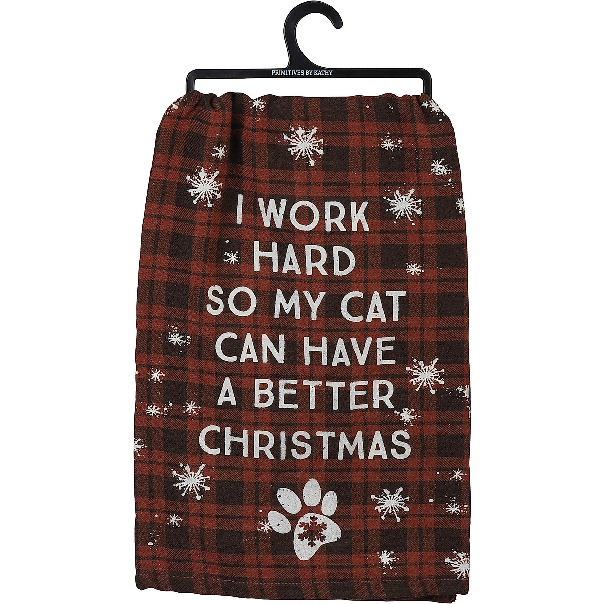 Kitchen Towel - Work Hard So Cat Better Christmas