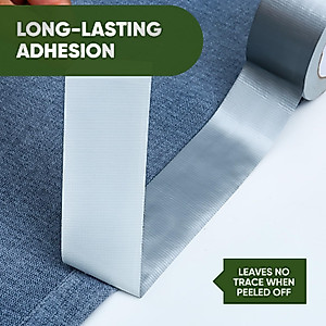 Holifeos Duct Tape 6 Rolls, Duct Tape Heavy Duty 2 Inches X 30 Yards, Waterproof Tape for Outdoor and Indoor Use, Silver Duct Tape Bulk Tear by Hand, Strong Adhesive Tape with No Residue