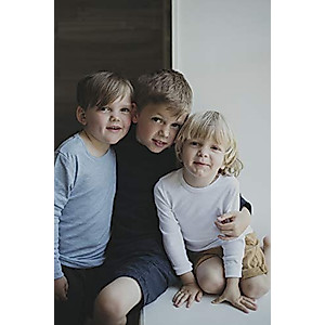 Brix Baby Toddler Boys' Long Sleeve - 4-Pack Cotton Tagless Tee Shirts. 12m