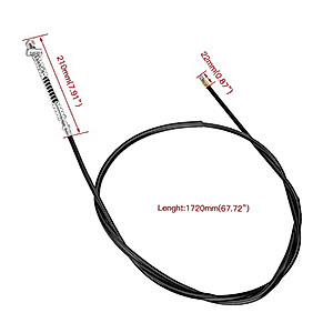 YOXUFA 67 inch Rear Drum Brake Cable Line for 196cc Coleman CT200U CT200U-EX BT200X Baja Warrior Heat MB165 MB200 Yerf-Dog Predator 212cc 6.5hp Motorsports Mini Bike ATV Scooter Parts
