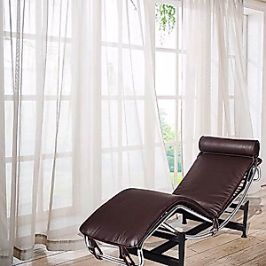 Zaboro Modern Chaise Lounge, Indoor Leather Recline Chair, Elegant Vintage Style Long Lounger, Sleeper Lounge Sofa, for Office or Living Room, Dark Brown