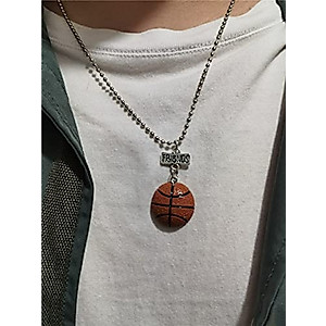 BFF Best Friends Necklace for Women Men Sport Ball Basketball Friendship Necklace Pendant 2 Girls Graduation Gift Jewelry