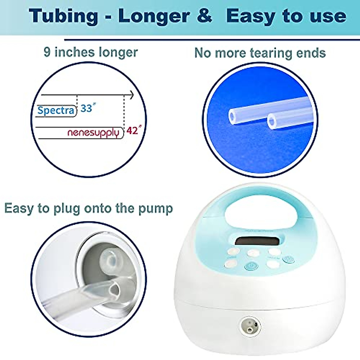 Nenesupply 24mm Flange Pump Parts Compatible w Spectra S2 S1 Breast Pumps Replacement Kit for Spectra Pump Parts 24mm S2 Parts S2 Accessories Inc Flange Duckbill Valve Backflow Protector Bottles