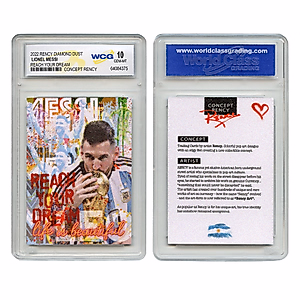 WCG 2022 Lionel Messi Argentina Soccer Champion Diamond Dust Encrusted Rency Trading Card - Graded Gem-Mint 10