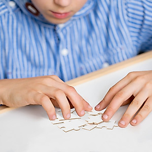 Christmas Blank Jigsaw Puzzle 9 Pieces 1.7 x 1.18 Inch White Blank Puzzle Rectangle Decorating Puzzle for Decorating Boys and Girls Art Activity, Wedding Birthday Party, 5.12 x 3.54 Inches