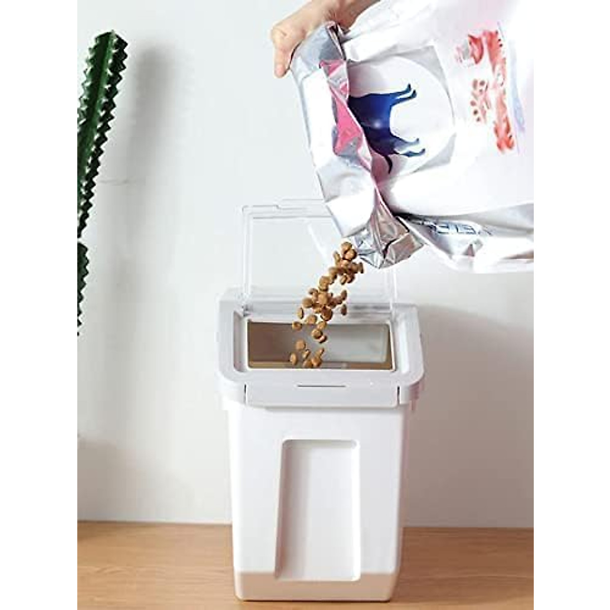 RUIAN 2pcs Food Container, Food Storage Box With Lid and Shovel, Airtight Kitchen Storage Container for Storing Dry Food, Cat/Dog Food Storage Container, Large