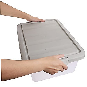 Hemoton Clothes Box Storage Box with Lid Storage Bins with Lids Storage Containers Plastic Bins Storage Bins for Shelves Plastic Containers with Plastic Storage Bins Frosted Pp Clothing