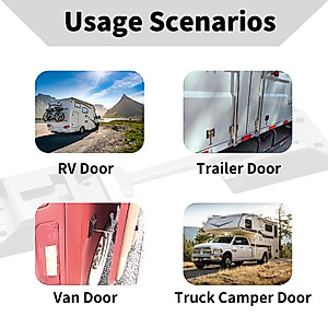 ESUDNT RV Door Holder 304 Stainless Steel Thicker T-Style Entry Door Catch Latch for Camper, Travel Trailer, Cargo (2 Pack, Screws Included)