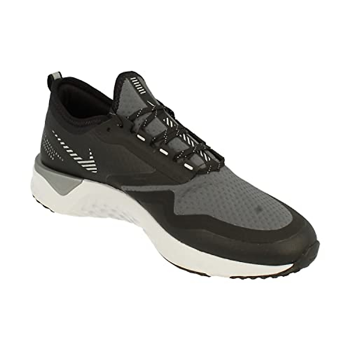 Nike Odyssey React Shield Mens Running Trainers BQ1671 Sneakers Shoes (UK 9.5 US 10.5 EU 44.5, Black Metallic Silver 003)