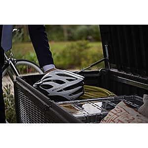 Keter Sumatra 135 gallon Outdoor Storage Rattan Deck Box, Brown