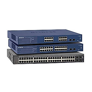 NETGEAR 16-Port Gigabit Ethernet Smart Managed Pro Switch (GS716Tv3) - with 2 x 1G SFP, Desktop/Rackmount, and ProSAFE Lifetime Protection