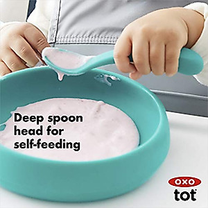 OXO Tot Silicone Spoon Set Teal