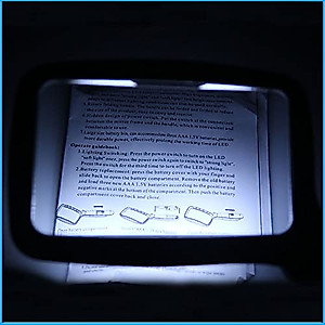 Folded Magnifying Glass with Light, 3X Handheld Large Magnifying Glass LED Lighted Magnifier for Seniors Reading, Soldering, Inspection,Jewelry, Exploring (Folding Handle)